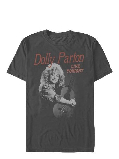DOLLY PARTON Live Tonight Photoshoot Short Sleeve T-shirt - Charcoal