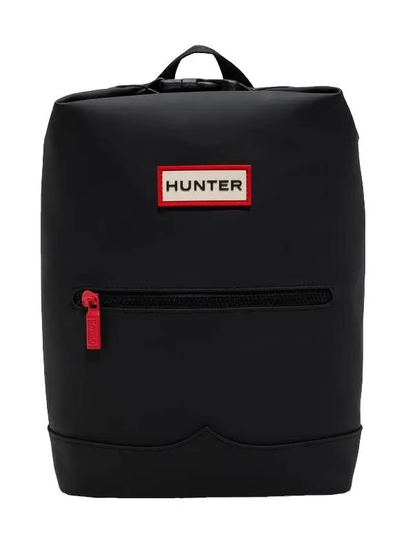 Hunter Mini Top Clip Faux Leather Backpack - Black