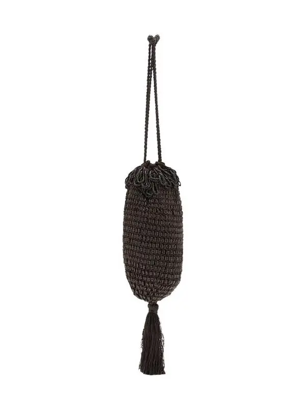 Mango Beaded Handbag - Chocolate