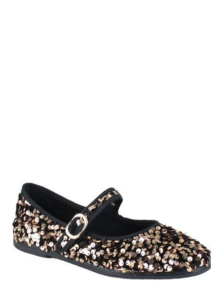 NATIONAL COMFORT Sequin Embellished Mary Jane Flat - Copper