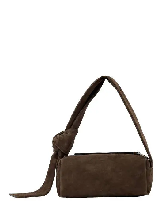 ALLSAINTS Effie Knot Leather Shoulder Bag - Fango Brown
