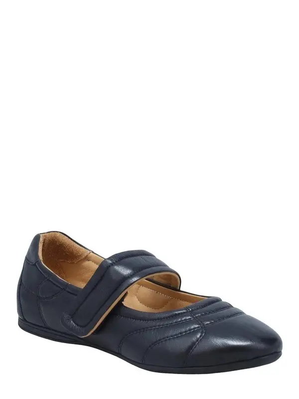 Miz Mooz Karin Leather Mary Jane Flat - Black