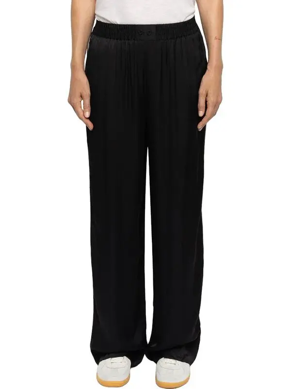 Zadig&Voltaire Pin Satin Wide Leg Pants - Black