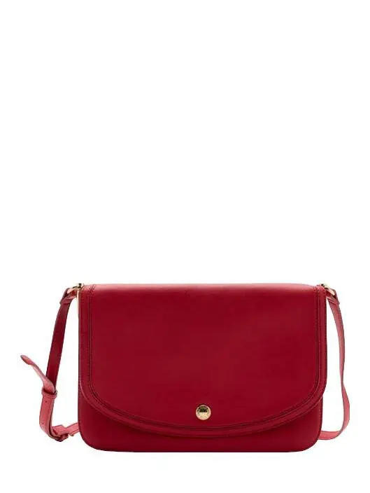 Mango Dalma Faux Leather Crossbody Bag - Red