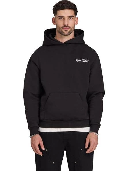 HERA Script Heavyweight Oversized Hoodie - Black