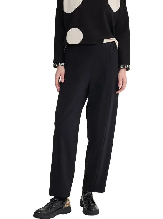 LUUKAA Maja O-shape Cotton Jersey Pants - Black