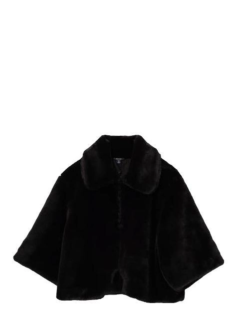Echo Blair Sheared Mink Faux Fur Jacket - Black