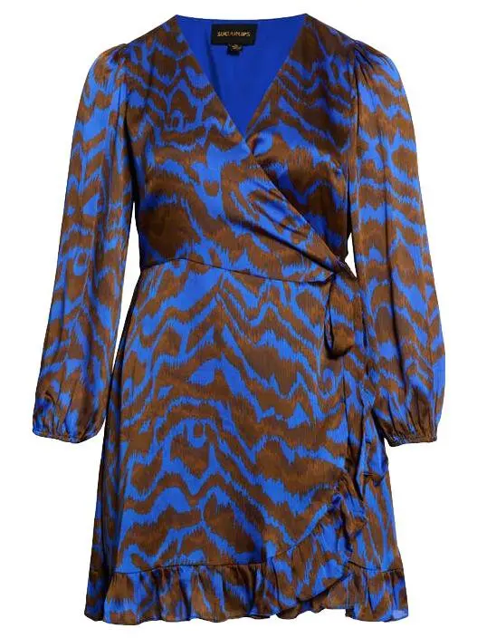 SUGARLIPS Krista Abstract Minidress - Brown-multi