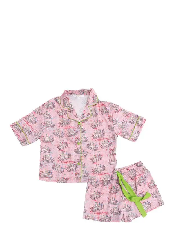 SUNSHINE SOCIETY Silky Short Sleeve Short - Crown Jewels