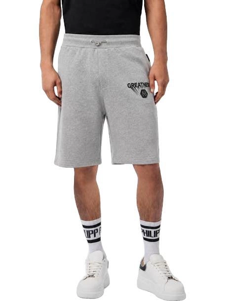Philipp Plein Fleece Shorts Greatness - Grey