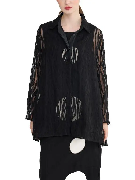 LUUKAA Solveig Jacquard Shirt - Black