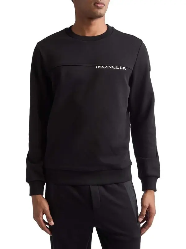 Moncler Logo Graphic Sweatshirt - Black