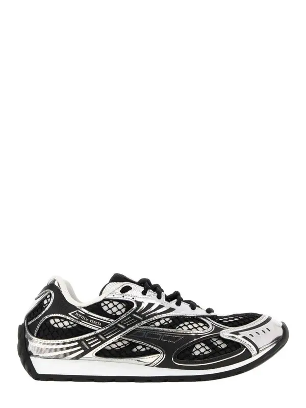 Bottega Veneta Orbit Technical Mesh Sneakers In A Bicolor Design - Black