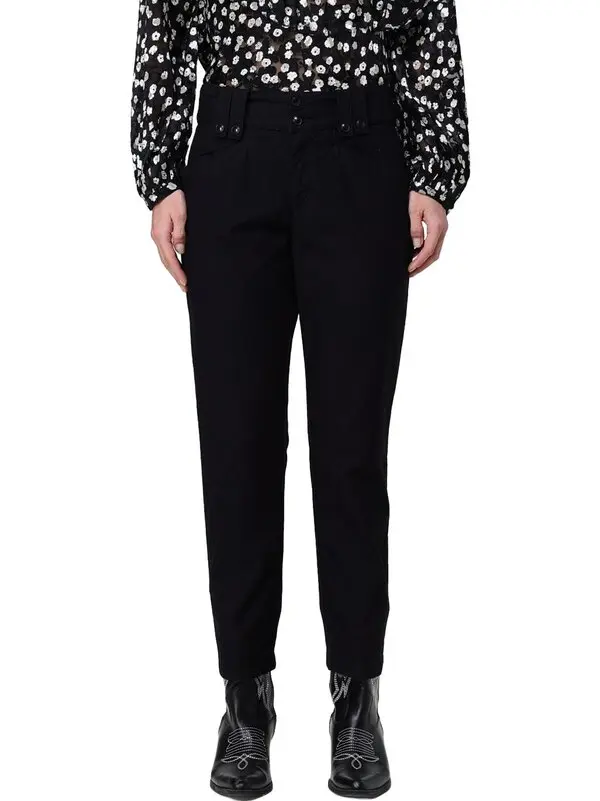 Isabel Marant Étoile Birdy Mid-rise Stretch-cotton Skinny Trousers - Black