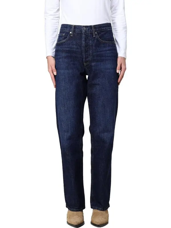 AGOLDE Lana High-waisted Straight Jeans In Cotton With Five Pockets - Denim