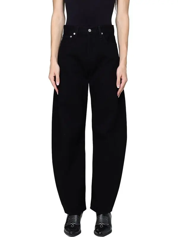 AGOLDE Spiral High-waisted Baggy Jeans In Cotton With Straight Hem - Denim