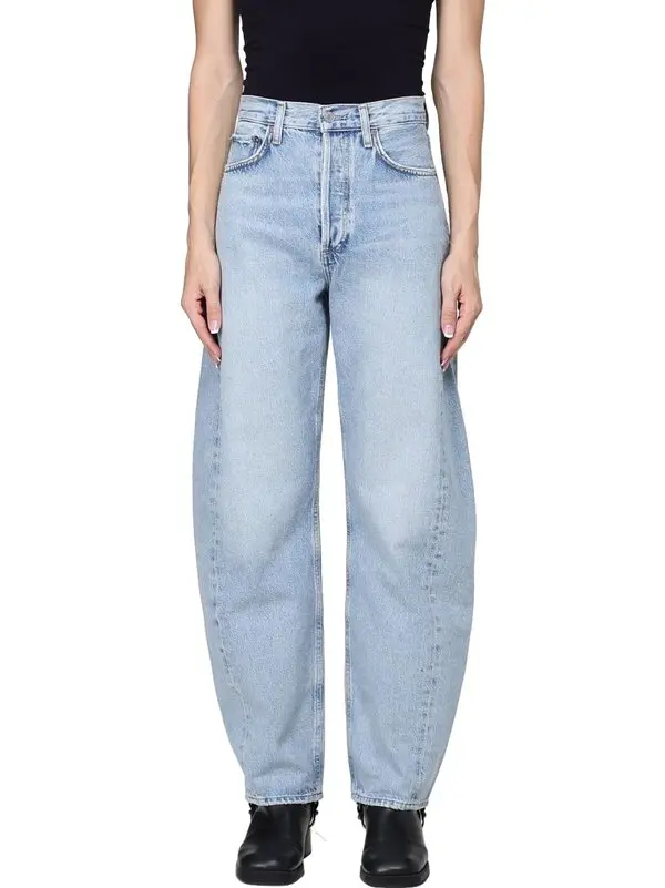 AGOLDE High-waisted Baggy Jeans In Regenerative Cotton With Five Pockets - Denim