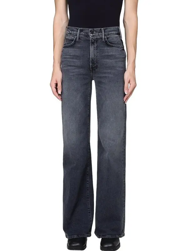 MOTHER The Hustler Roller High-waisted Wide Leg Jeans - Denim
