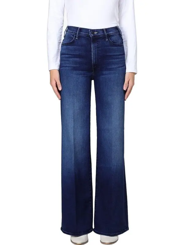 MOTHER The Hustler Roller High-waisted Wide Leg Jeans - Denim