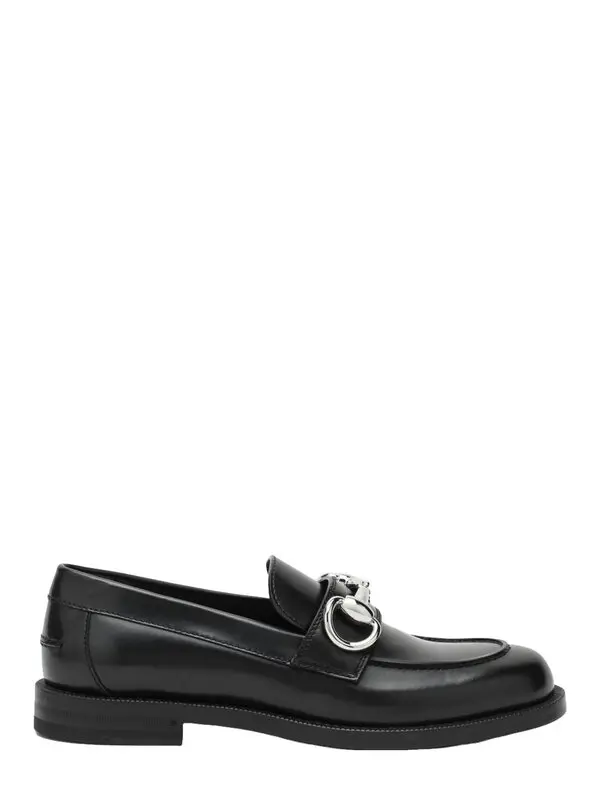 Gucci Boulevard Smooth Leather Loafers With Gold-tone Horsebit - Black