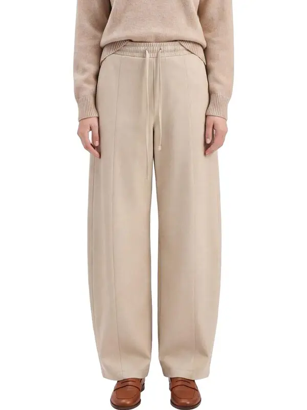 Max Mara Olmo Wide-leg High-waisted Technical Fabric Jogging Trousers - Gray