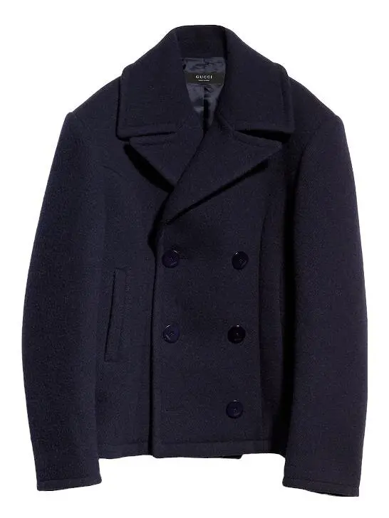 Gucci Felted Wool Caban - Blue