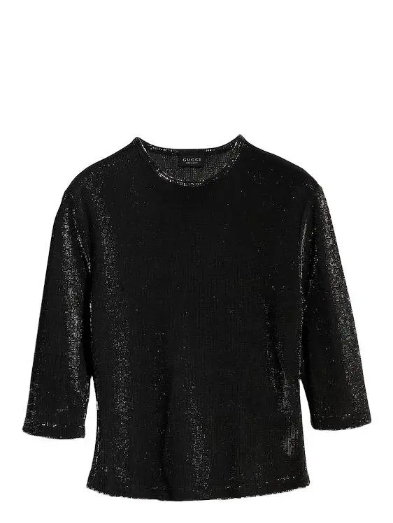 Gucci Jersey Top With Iridescent Effect Ready-to-wear - Black