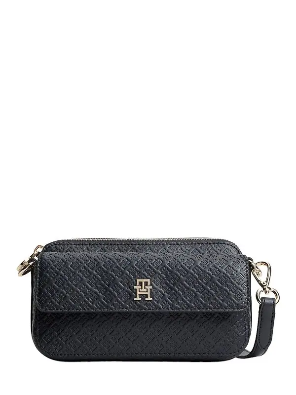 Tommy Hilfiger Allover Monogram Crossbody Bag - Space Blue