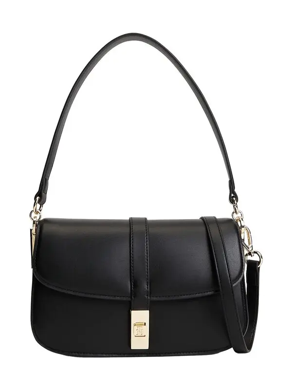 Tommy Hilfiger Monogram Turnlock Crossbody Bag - Black