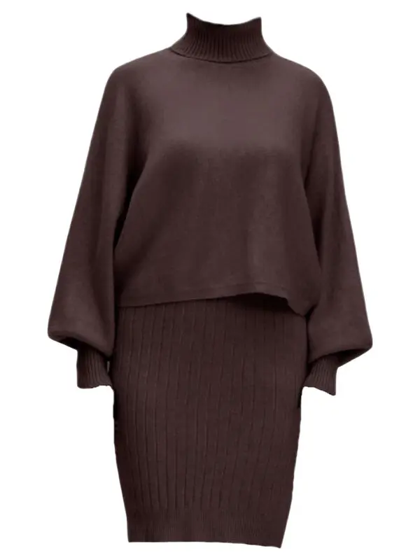 MONOSUIT Stellar Harmony Sweater And Dress Set - Brown