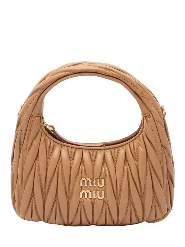 Miu Miu Wander` Matelassé Leather Hobo Bag - Multicolor