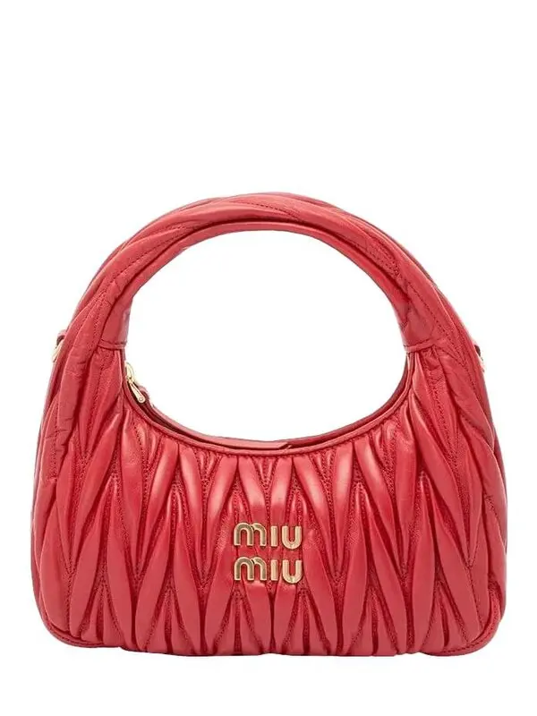 Miu Miu Wander` Matelassé Leather Hobo Bag - Multicolor