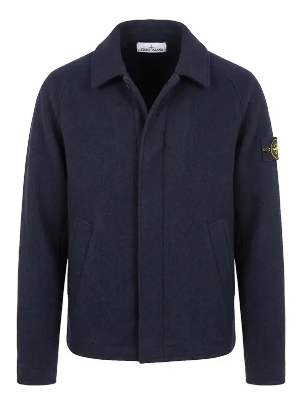 Stone Island Felted Rws Wool Cardigan - Multicolor