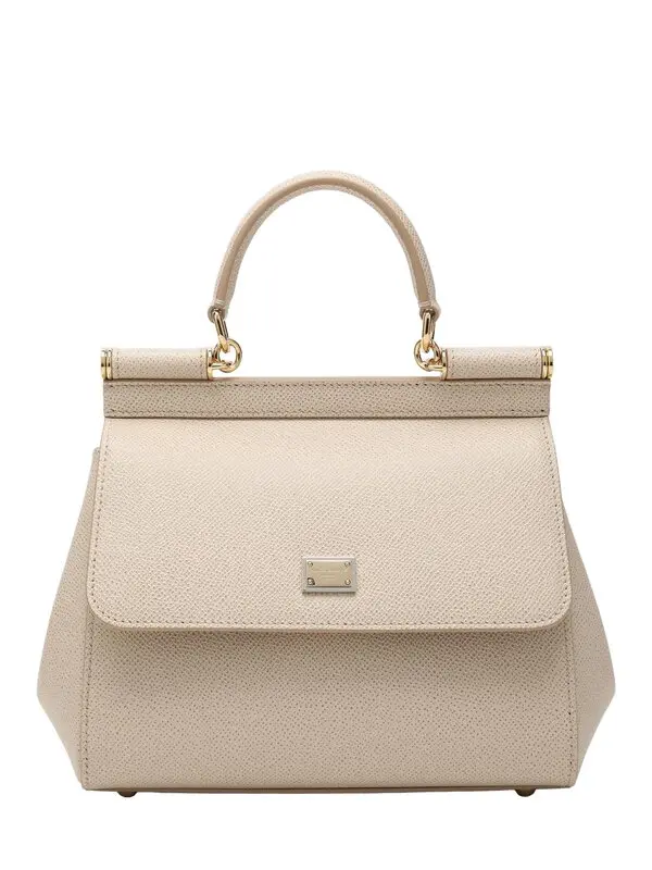 Dolce & Gabbana Medium Sicily Handbag In Nude - Pink