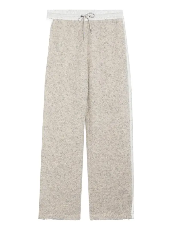 Moncler Ivory Boucle Trousers - White