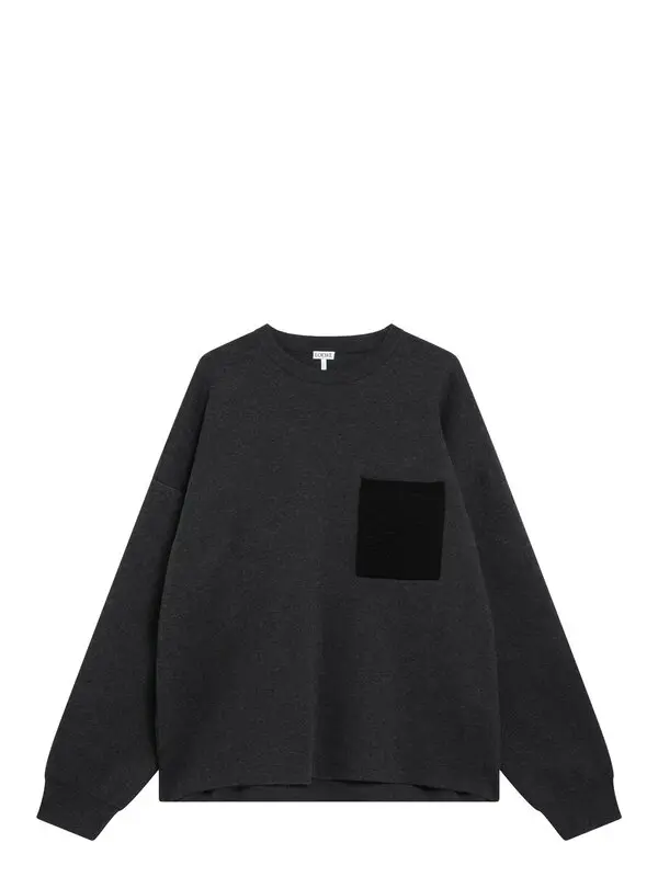 Loewe Charcoal Grey Jumper In Cotton Blend - Gray