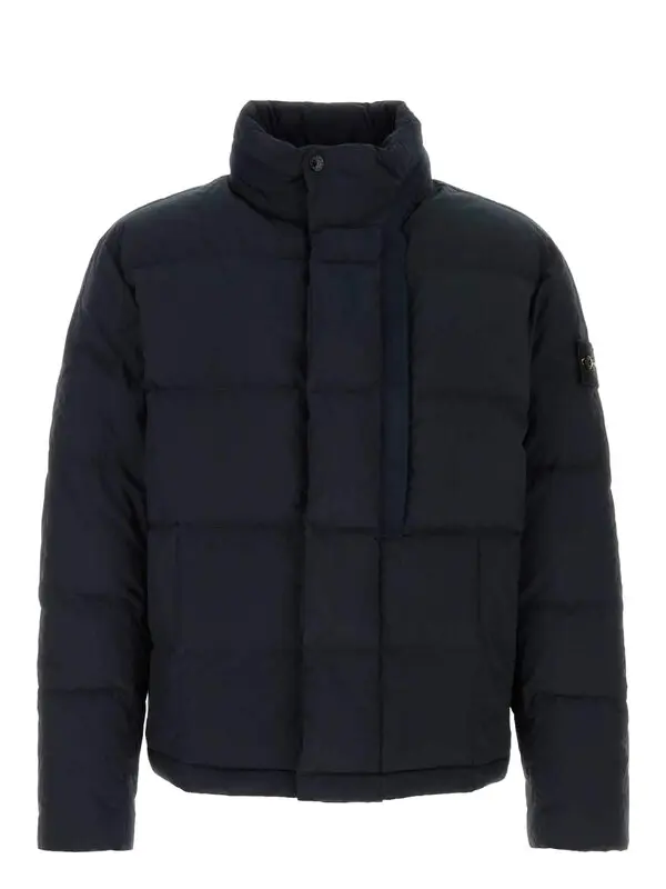 Stone Island Midnight Cotton Blend Down Jacket - Blue