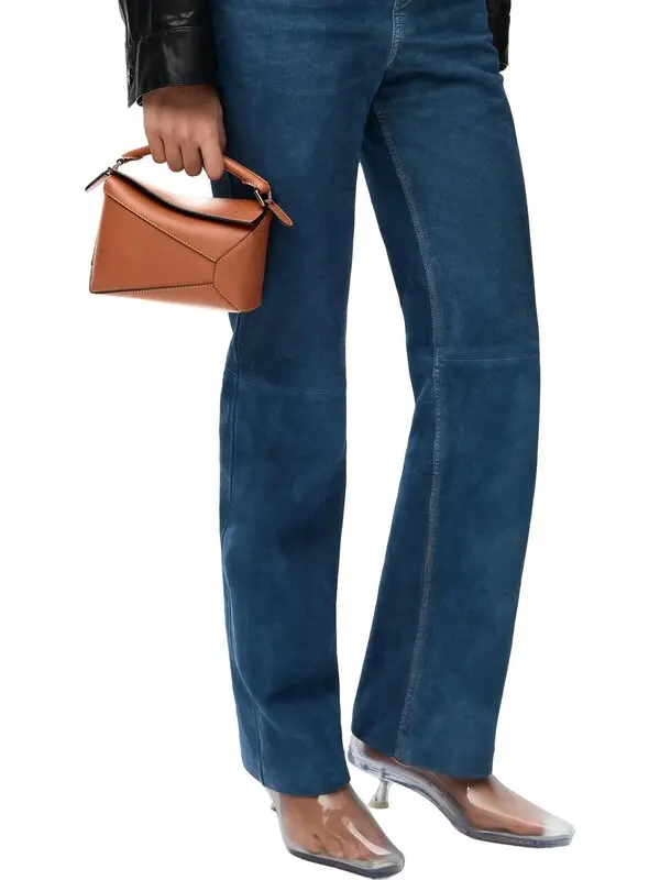 Loewe Mini Puzzle Edge Bag In Classic Leather Skin - Tan