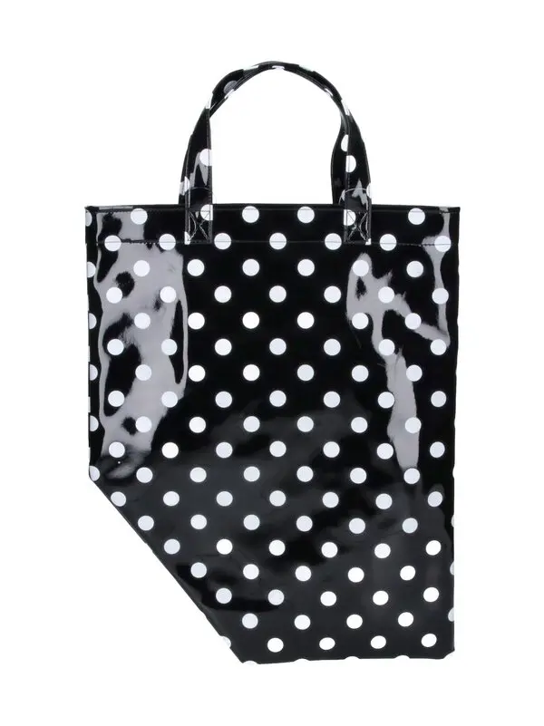 Comme Des Garçons Polka Dot Tote Bag - Black