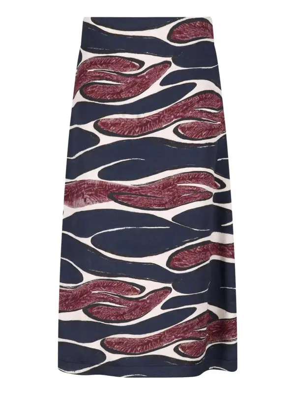 Marni Midi Skirt "crimson Flow - Multi