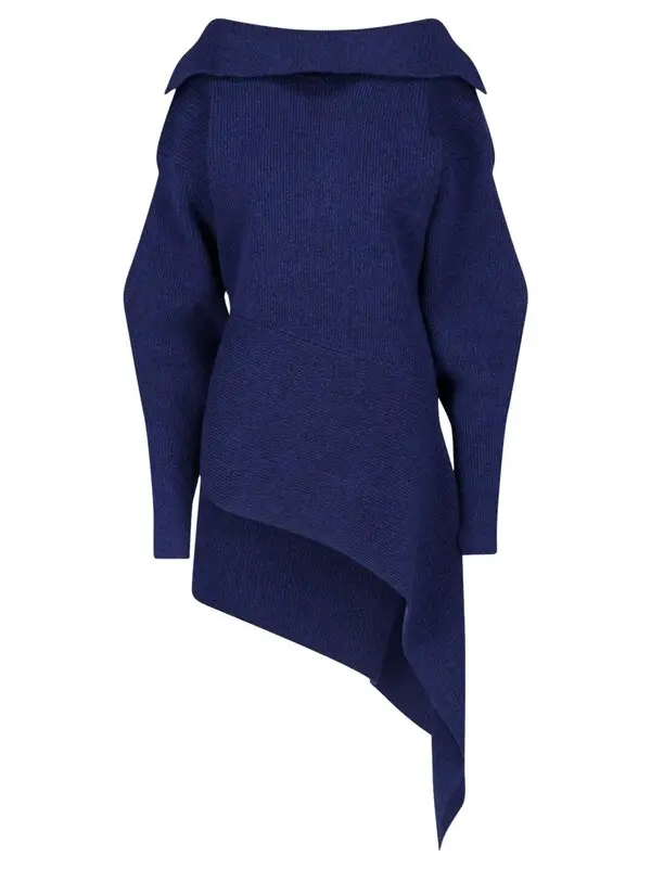 Givenchy Mini Dress In Wool And Cashmere - Blue