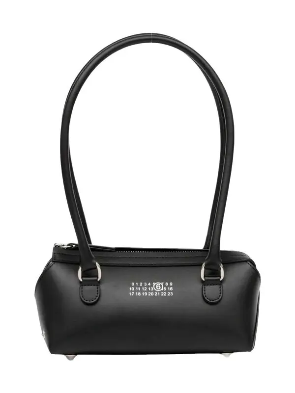 MAISON MARGIELA Mini J Bauletto Shoulder Bag With Logo - Black