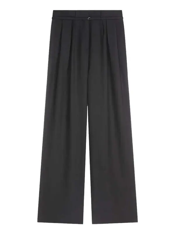 Dries Van Noten Belted Pleated Trousers - Black