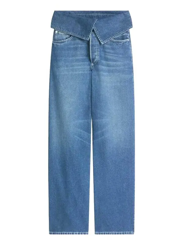 Dries Van Noten Folded-waist Jeans - Blue