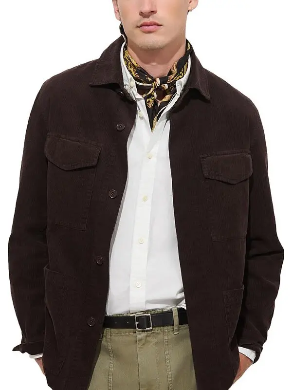 ALEX MILL Straight Fit Garment Dyed Chore Jacket - Mole