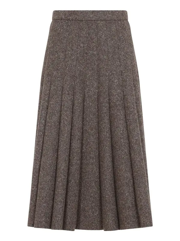 Brunello Cucinelli Donegal Skirt - Brown