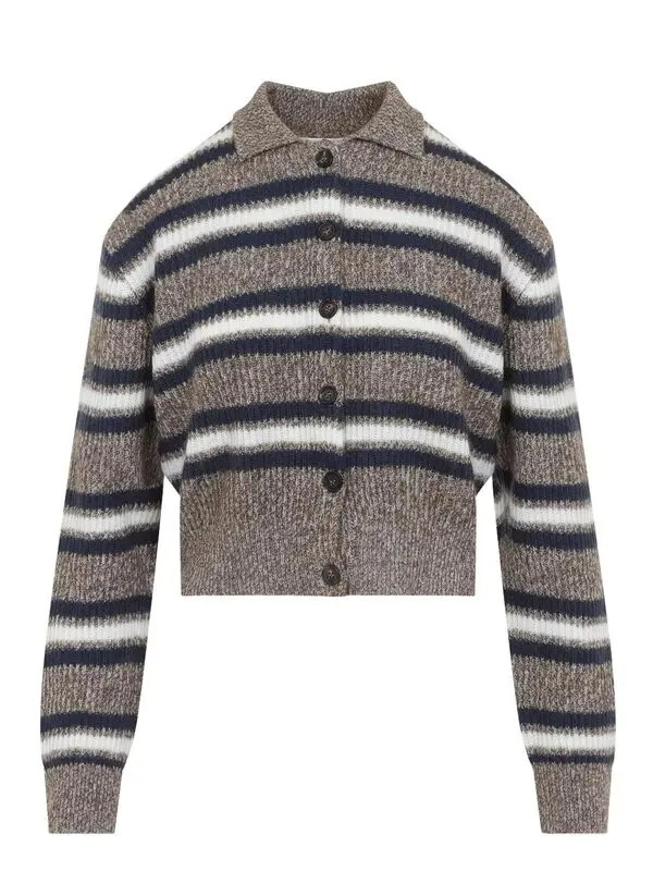Brunello Cucinelli Striped Sweater - Brown