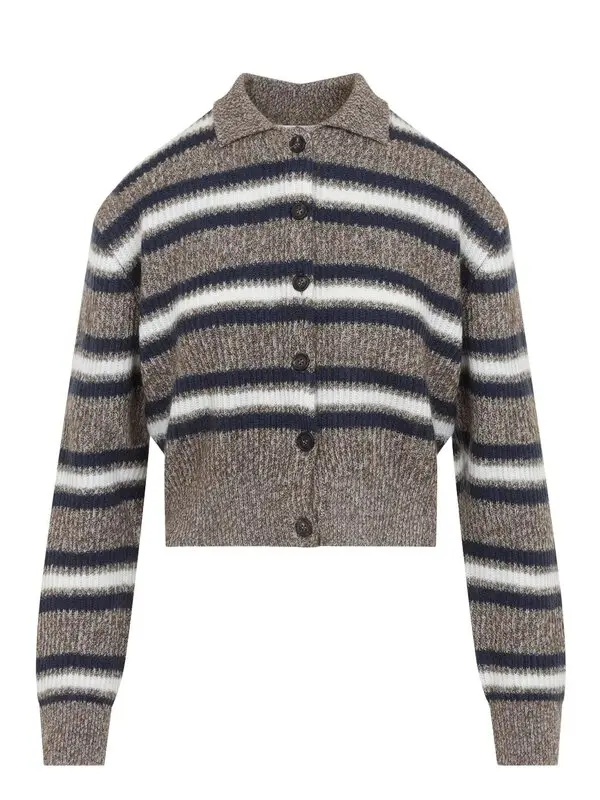 Brunello Cucinelli Striped Sweater - Brown
