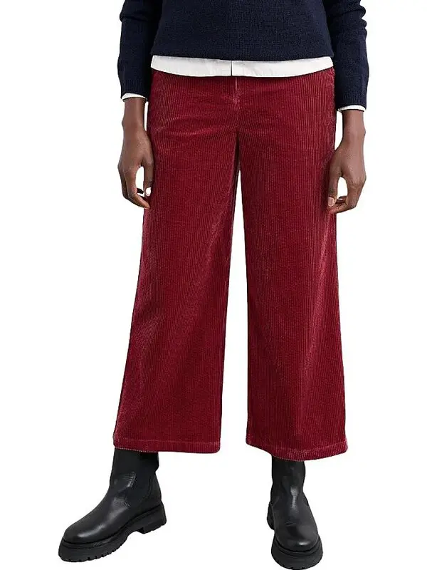 SEASALT CORNWALL Asphodel Cord Wide-leg Trousers - Jam