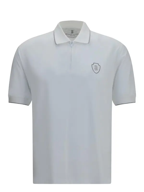 Brunello Cucinelli Polo With Crest - White